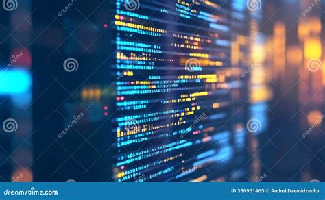 3d Rendering Of Computer Abstract Screen Background Coding Programming