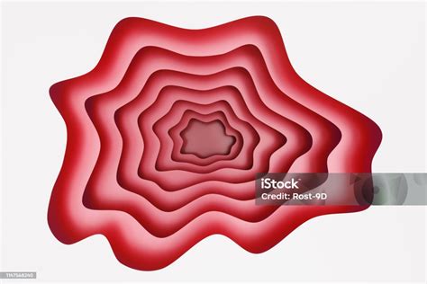추상 빨간색 종이 컷 배경 종이 컷 템플릿입니다 디자인 레이아웃 프레젠테이션 전단지 배너 포스터 및 브로셔를 위한 3d 용지 릴리프 효과 지형 계층화 된 곡선 종이 접기