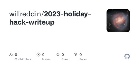 Github Willreddin2023 Holiday Hack Writeup