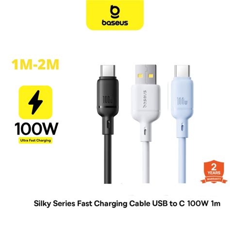 Jual Baseus Silky Series Kabel Data 1m 2m Fast Charging Usb To Type C