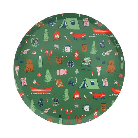 Camp Explorer Camp Pattern Large Plates Shop Sweet Lulu