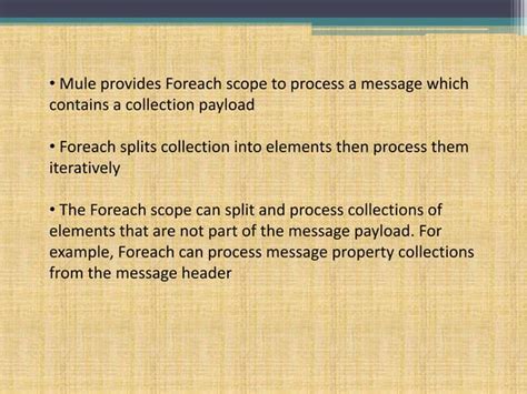 Each Scope Mule PPT