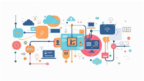 Innovative Networking Interface Mixed Media Flat Design Premium Ai Generated Vector