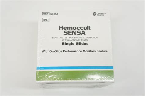 Beckman Coulter 64151 Hemoccult Sensa Single Slides Box Of 100