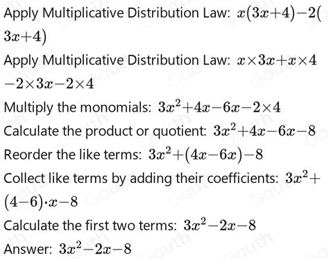 Solved Multiply X 23x4 Using The Foil Method Select The Answer
