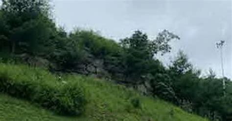 빗길에 미끄러져 넘어진 골프 카트