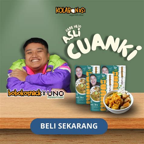 Jual Uno Pananyaan X Bobokosnack Cuanki Instan Sambal Ijo Shopee Indonesia