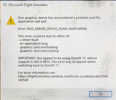 error crash msfs error dxgi error device hung 0x887a0006 page 5