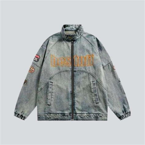 Cowboy Denim Jacket With Patches Rae Jeans