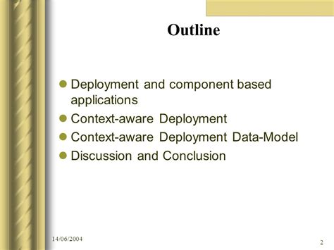 1406 A Data Model For Context Aware Deployment Of Component Based Applications Onto