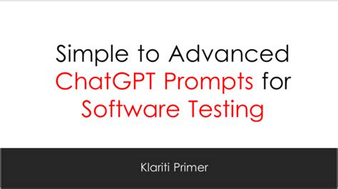 Simple To Advanced Chatgpt Prompts For Software Testing Ms Office Templates With Ai Prompts