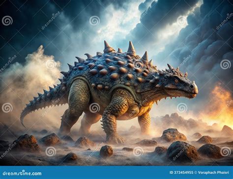 Ankylosaurus In Cretaceous Cycad Forest Royalty Free Stock Image
