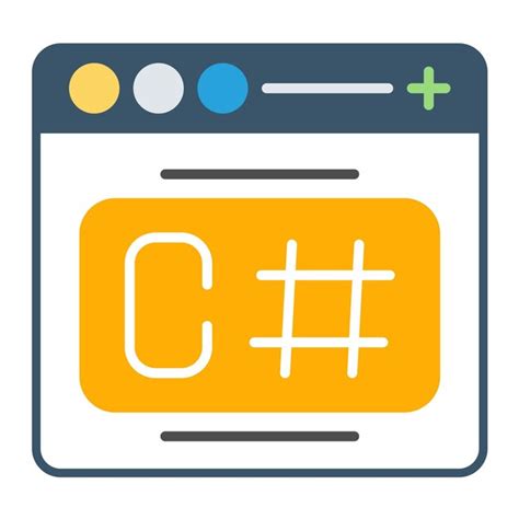 Premium Vector C Sharp Flat Illustration