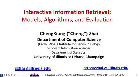 Interactive Information Retrieval Models Algorithms And Evaluation