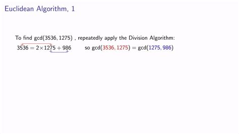 cm1 3 7 2 euclidean algorithm example youtube