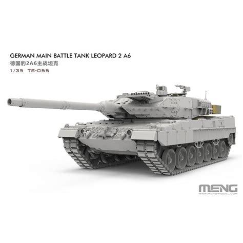 Meng Ts 055 German Main Battle Tank Leopard 2a6 135 Model Kit Jadlam