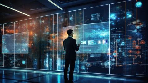 Premium Photo Engineer Working Server Room Internet Network Connection