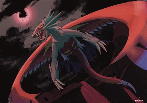 Roaring Moon Pokemon Drawn By Riotono0643 Danbooru