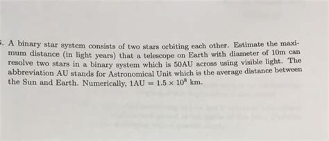 solved a binary star system consists of two stars orbiting