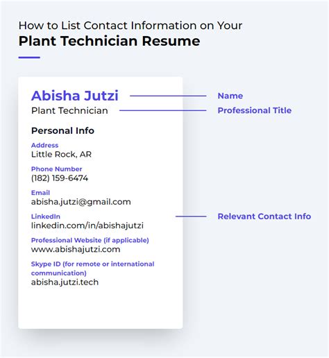 Plant Technician Resume Examples And Templates Resumecat