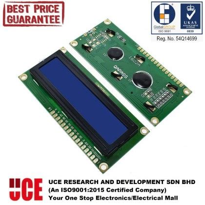 X CHARACTER LCD DISPLAY MODULE BLUE BACKLIGHT WHITE CHARACTER FOR ARDUINO RASPBERRY PI