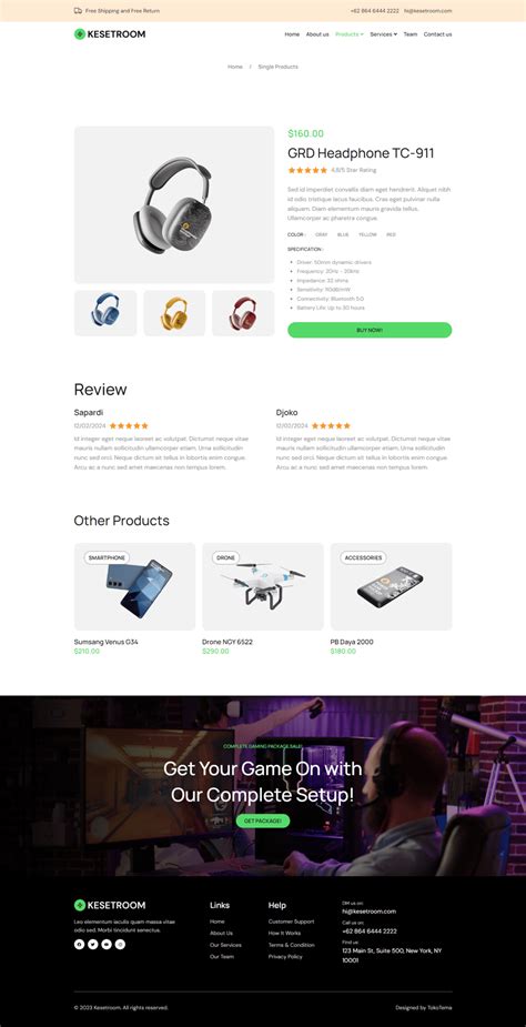 Kesetroom Electronic Business Elementor Template Kit Wp Template Kits Ft Ecommerce
