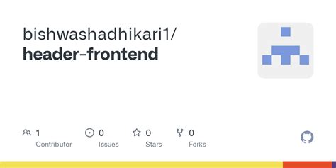 Github Bishwashadhikari1header Frontend
