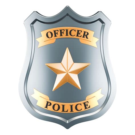 Premium Photo Police Badge 3d Rendering