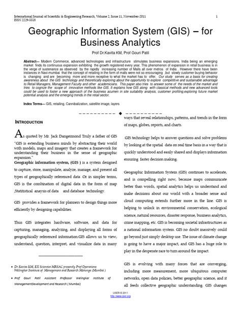 Geographic Information System Gis For Business Analytics Pdf Geographic Information System