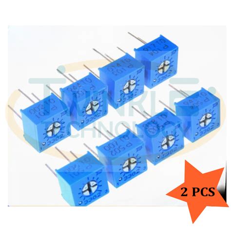 3362p Trimmer Potentiometer Single Turn Preset 3362p 100r 5k Ohm 2 Units Pack Shopee Malaysia