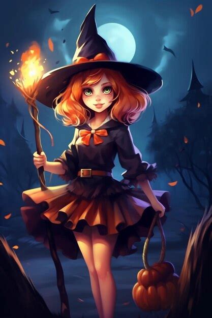 Premium Photo Beautiful Redhead Witch Generativew Ai
