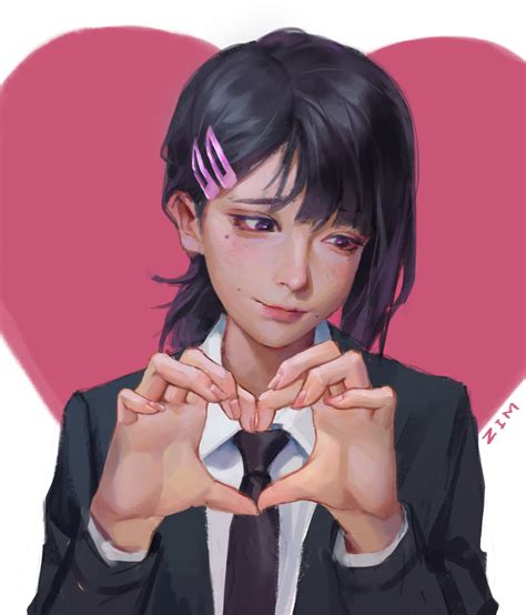 Liu2e3ing Higashiyama Kobeni Chainsaw Man Absurdres Commentary