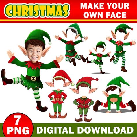 Funny Elf Yourself Png Etsy Uk