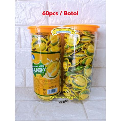 Musang King Assorted Solf Candy Fruits Candy 60pcs Jar Shopee Malaysia
