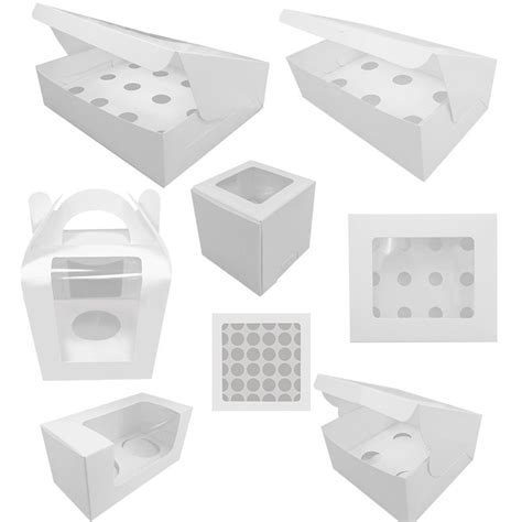 Flexi Hole Cup Cake Boxes With Window Cake Boxes Bakery Products