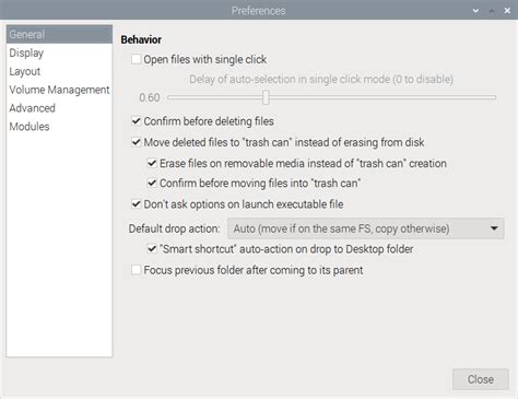 Raspberry Pi Desktop Settings