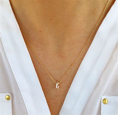 Script Initial Necklace Artofit