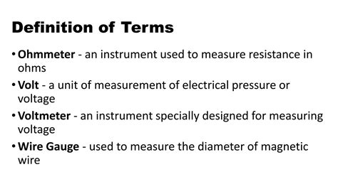 Electrical Measuring Tools And Instruments Pptx Physics Science