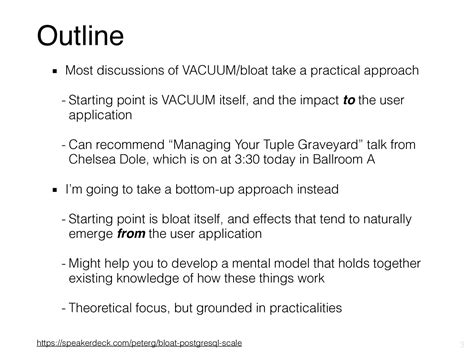 bloat postgresql scale speaker deck
