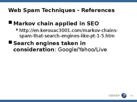 Owasp Web Spam Techniques