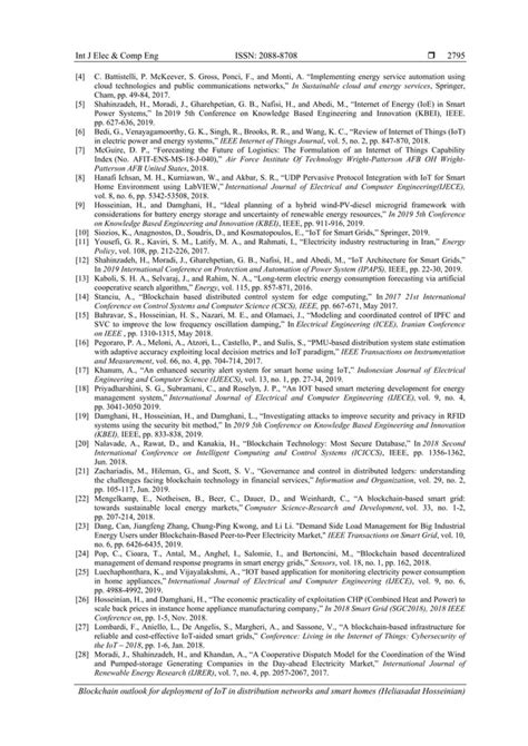 Blockchain Outlook For Deployment Of Iot In Distribution Networks And Smart Homes Pdf