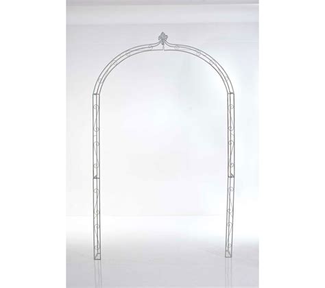 Arche À Rosiers Anna En Fer Forgé Blanc Antique Clôture Palissade But