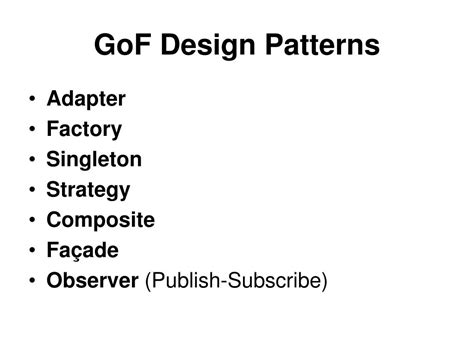 Ppt Gof Design Patterns Ch 26 Powerpoint Presentation Free