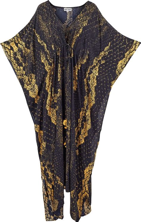 kitten selina black python kaftan shopstyle printed dresses