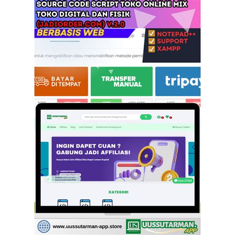 jual source code script toko online mix toko digital dan fisik jadi
