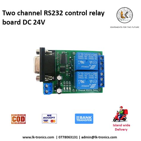 Rs232 Control Relay Board Dc 24v Serial Switch Module For Plc
