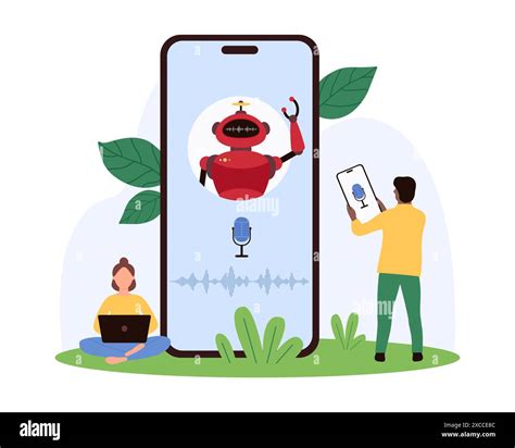 Ai Assistant Virtual Conversation Of Customer And Chatbot Answers On Questions Tiny People