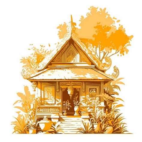 Indonesian Traditional House Patterns With Regional Architecture Premium Ai Generated Vector