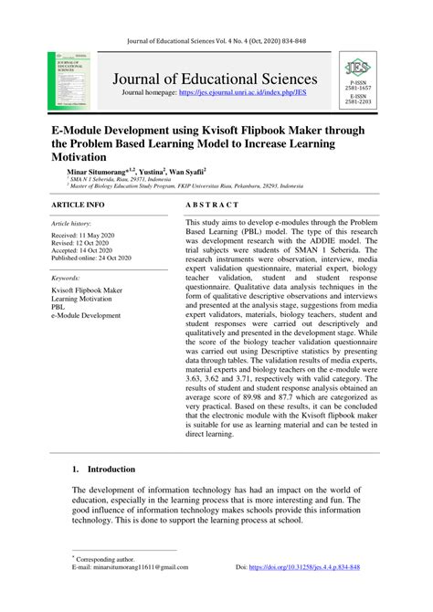 Pdf E Module Development Using Kvisoft Flipbook Maker Through The