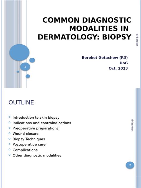 Diagnostic Modalities in Dermatology | PDF | Surgical Suture | Biopsy